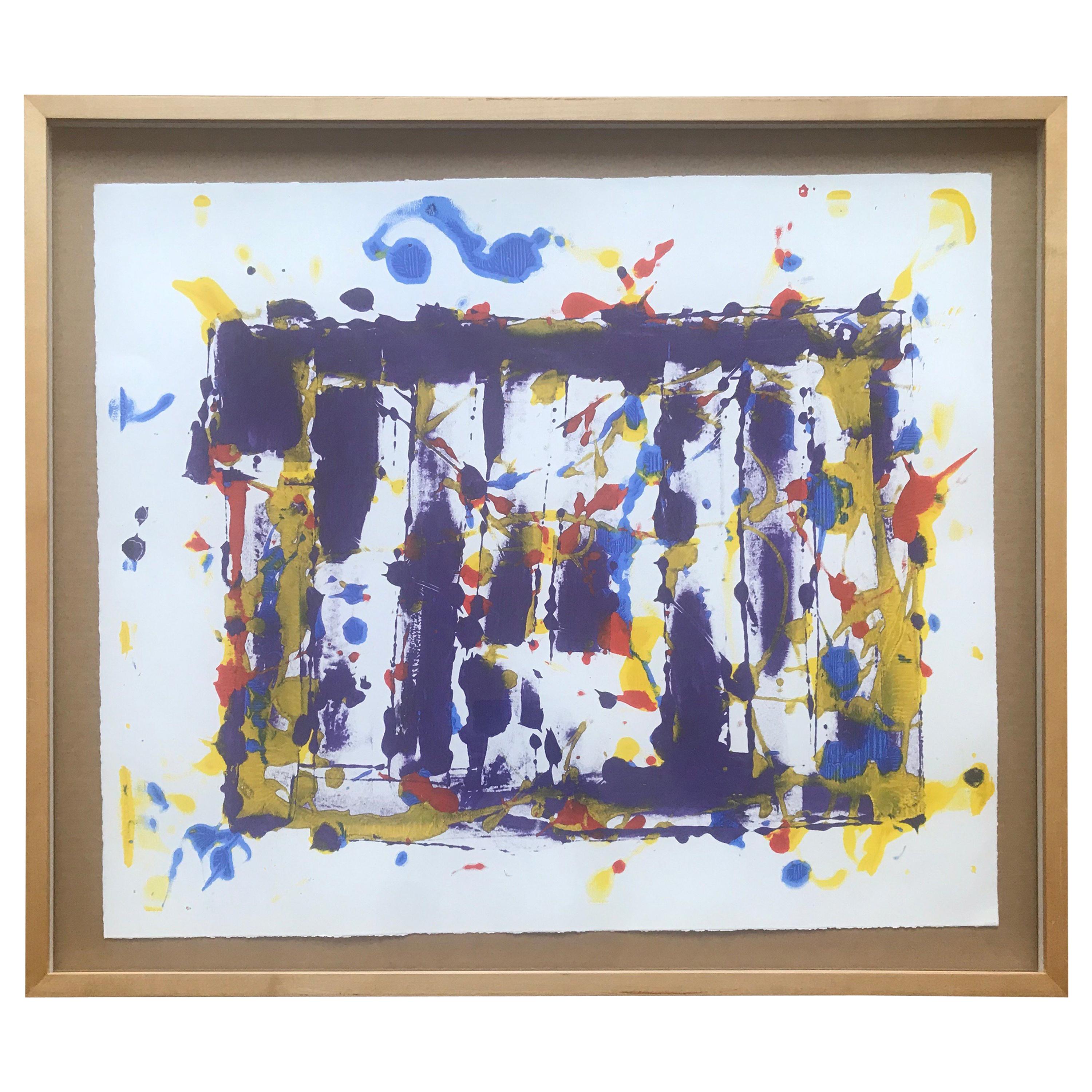 Sam Francis Abstract Monotype, 1980s at 1stDibs