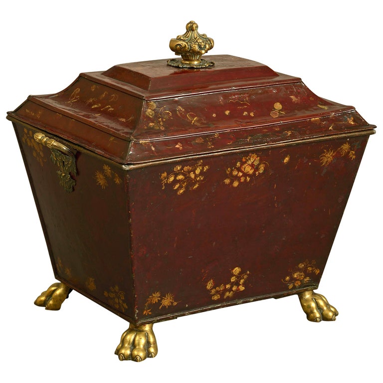 Early 19th Century Regency Period Tole Coal Bin at 1stDibs