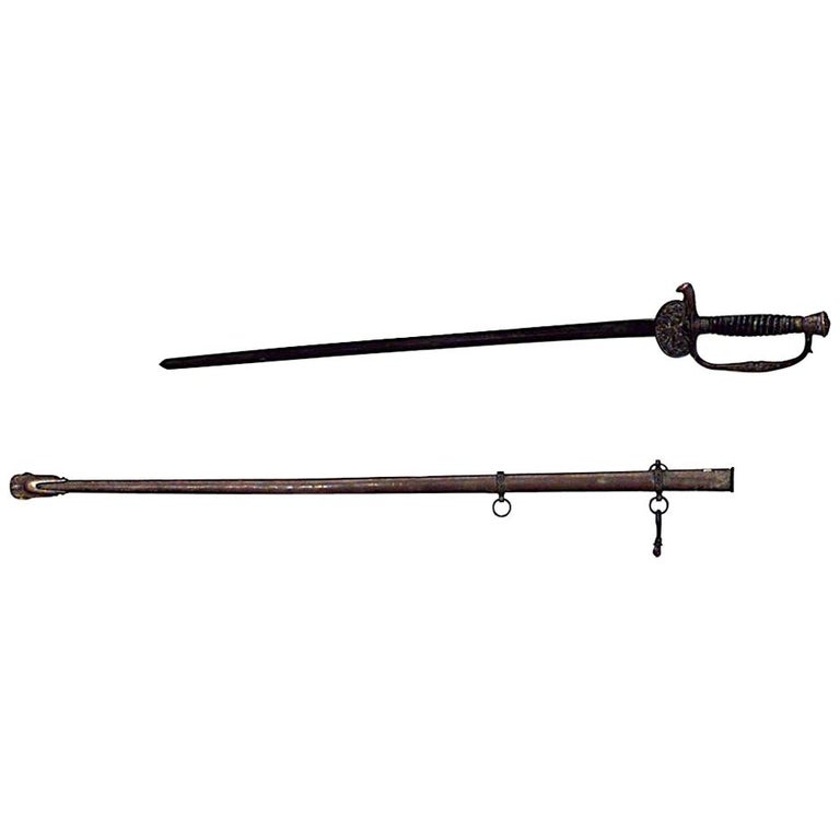 American Victorian Bronze Presentation Sword with Scabbard For Sale at ...