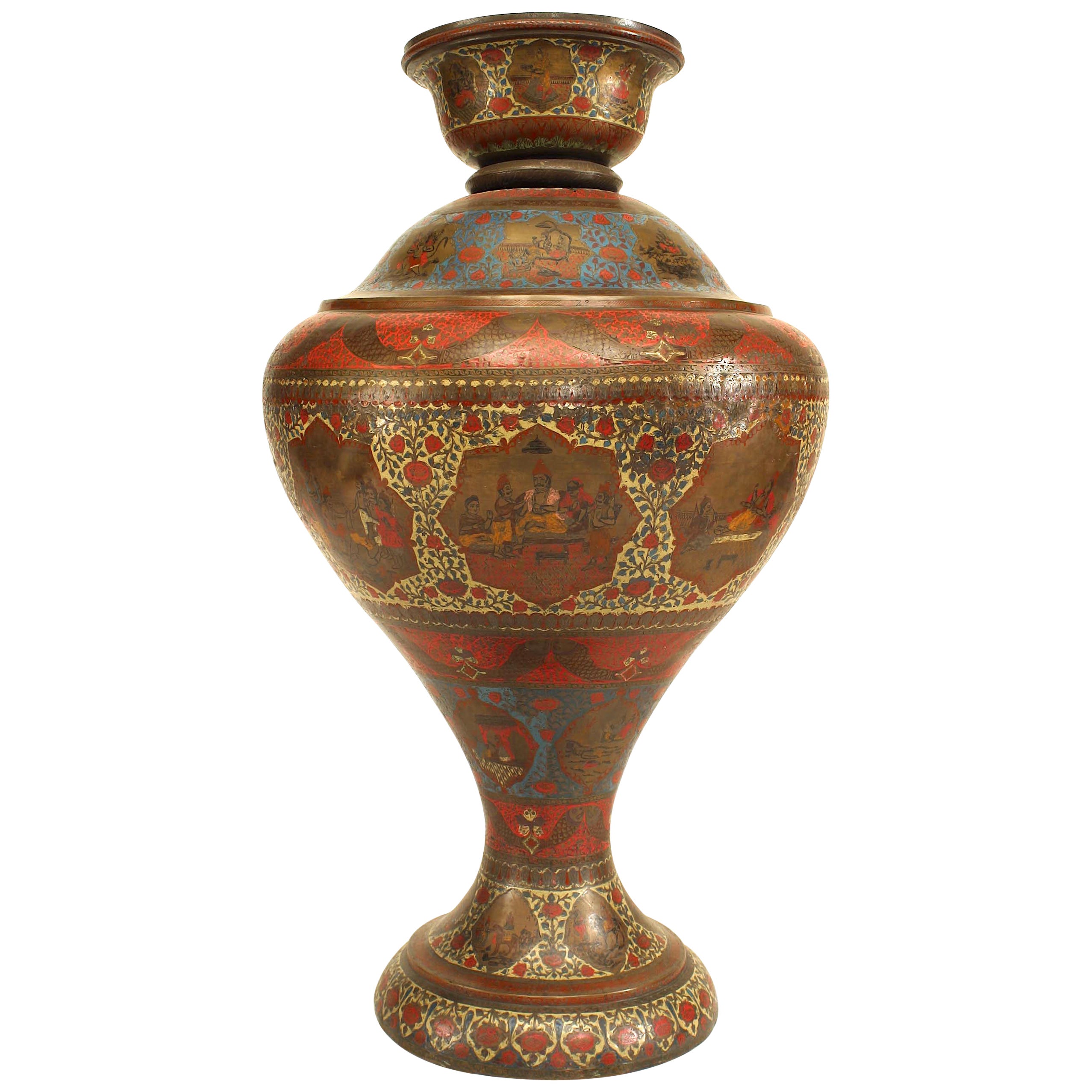 Pair of Middle Eastern Copper Vases For Sale at 1stDibs
