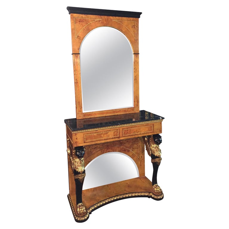 Mirror Console in Empire Style after Jacob Desmalter For Sale at 1stDibs