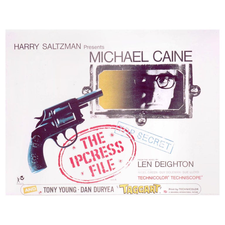 Original Film Poster for ''The Ipcress File'' Starring Michael Caine ...