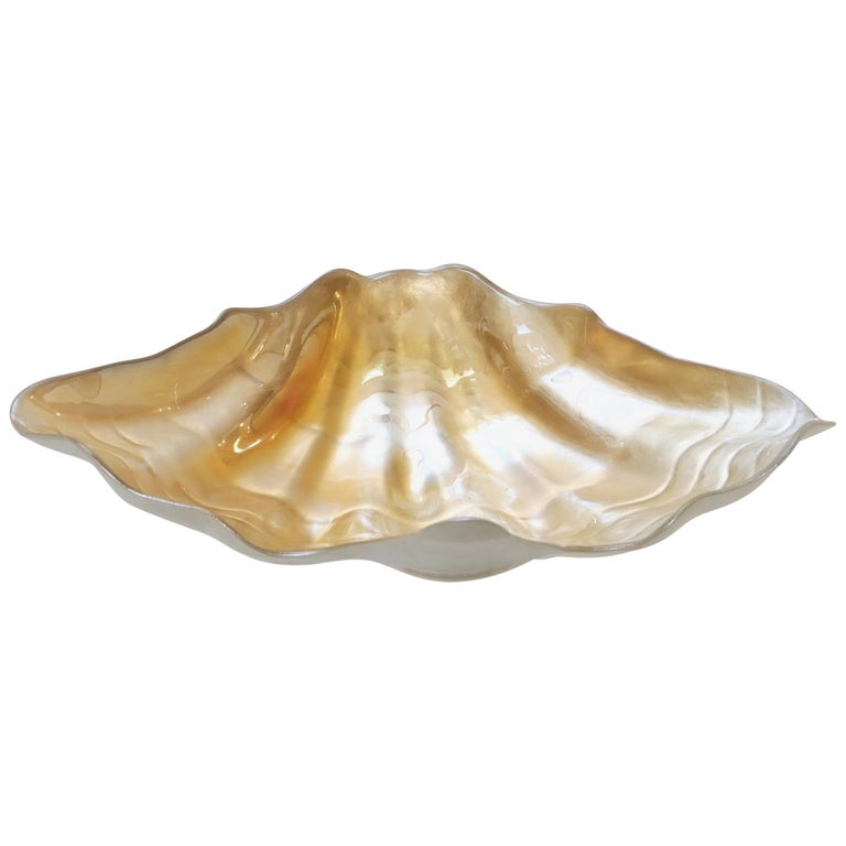 Large Murano Glass Clam Shell Bowl at 1stDibs