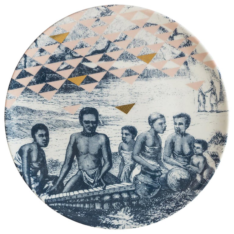 Kenya Porcelain Dinner Plate, Made in Italy For Sale at 1stDibs