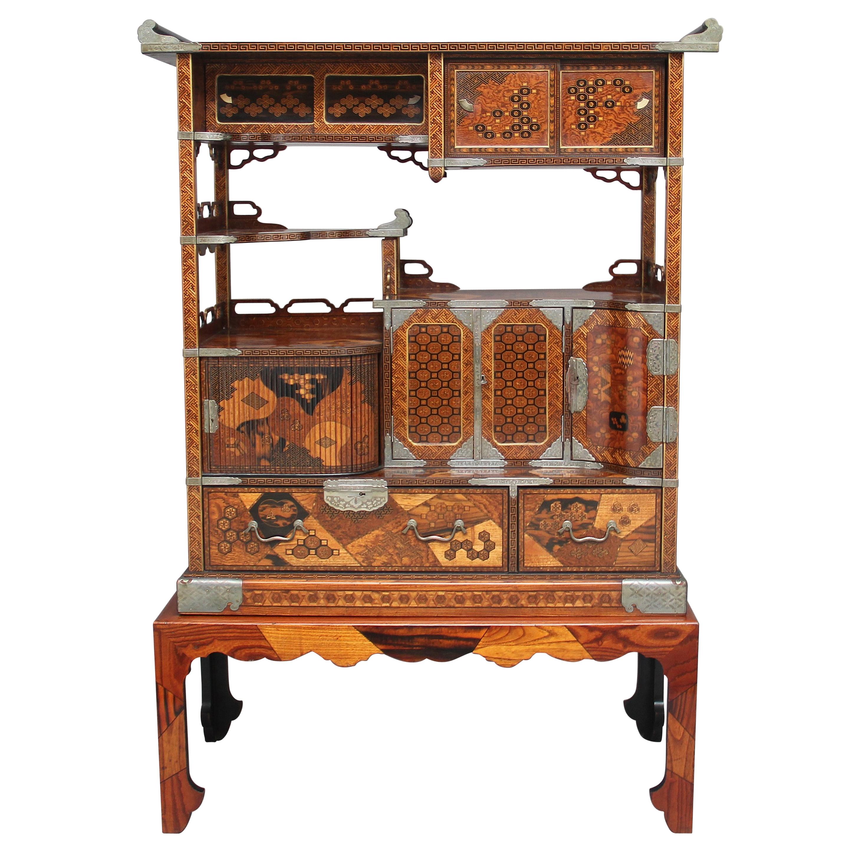 19th Century Japanese Marquetry Cabinet at 1stDibs