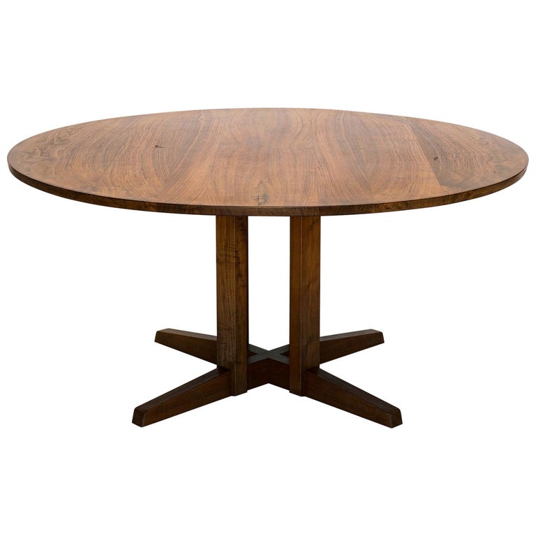 Early George Nakashima Round Cluster Table, United States, 1958 at 1stDibs