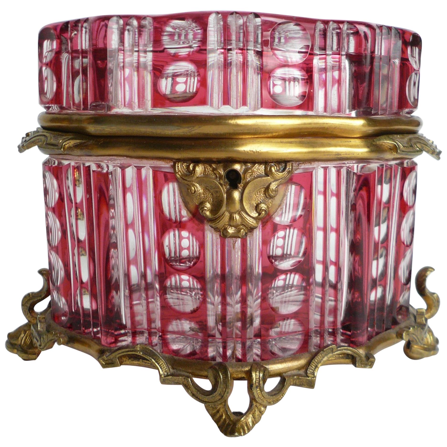 French Bronze Mounted Cut Crystal Box at 1stDibs