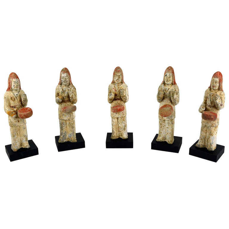 Set of Five Chinese Eastern Wei Mingqi Musicians For Sale at 1stDibs
