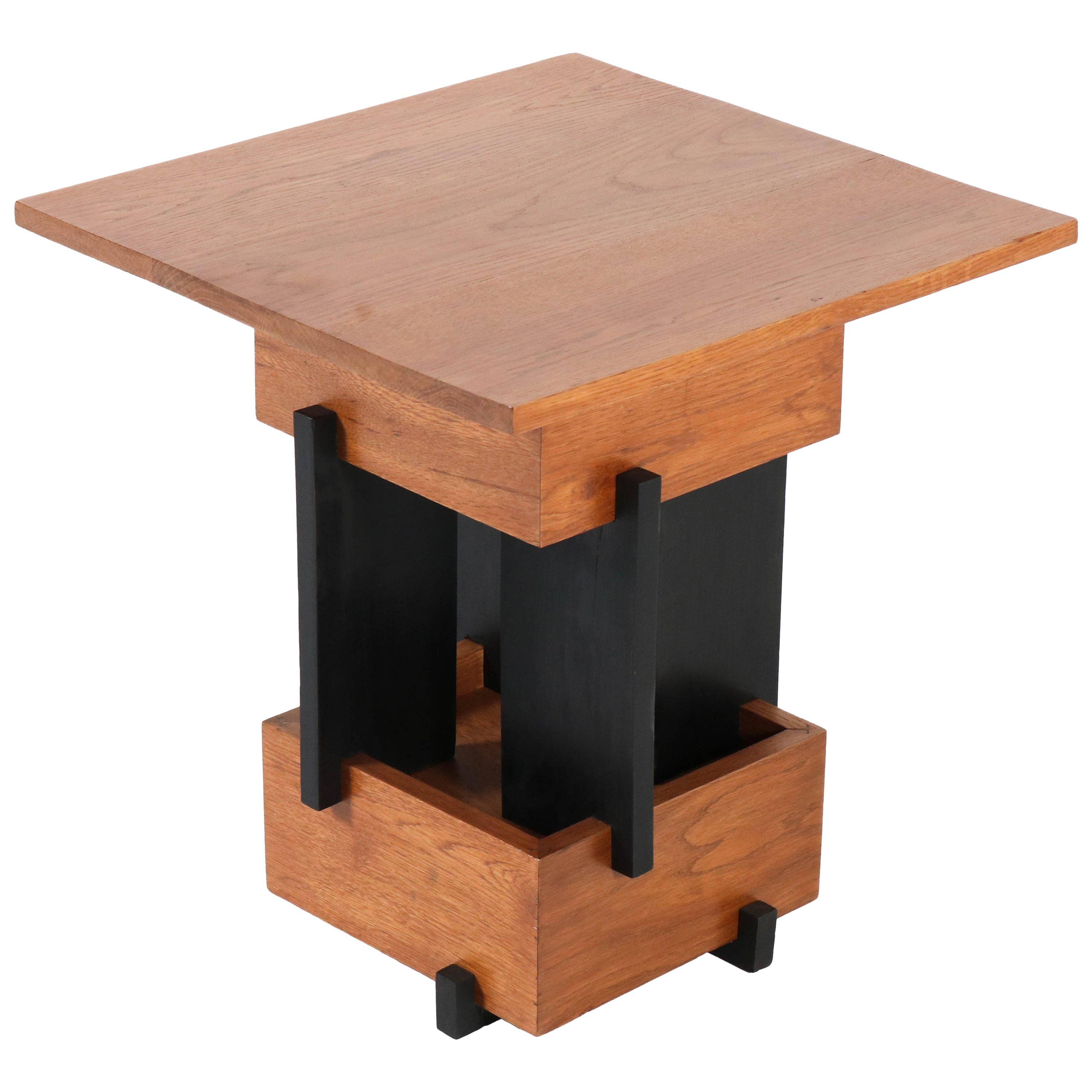 Oak Dutch Art Deco Haagse School Coffee Table, 1920s at 1stDibs