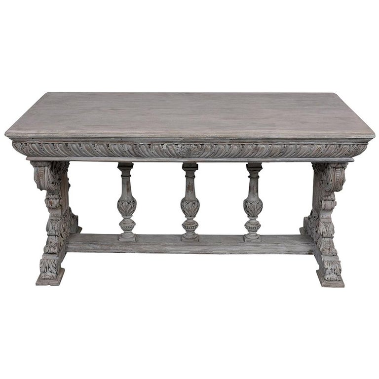 Antique French Renaissance Library Table at 1stDibs
