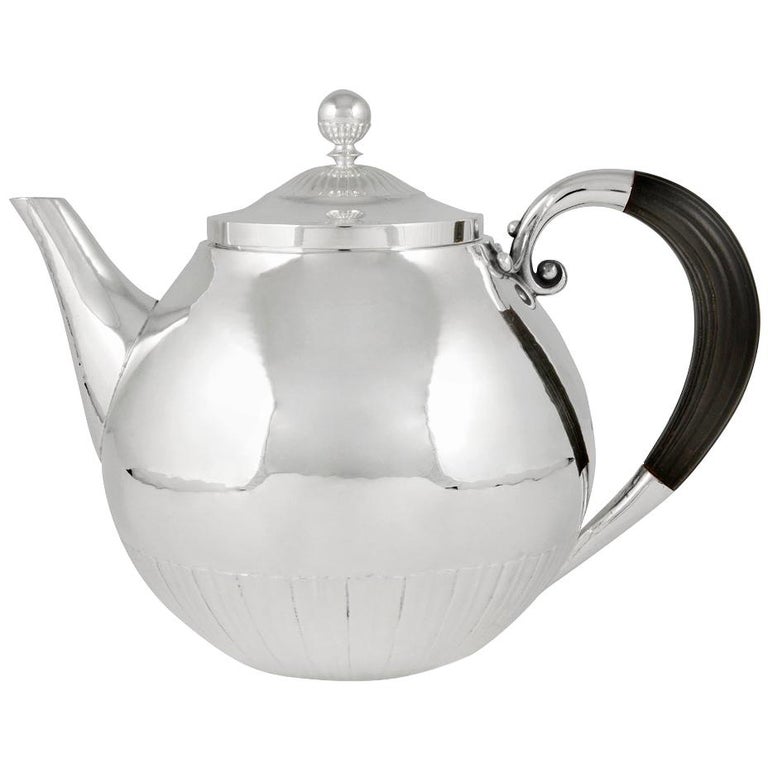 Extra Large Georg Jensen “Cosmos” Teapot 45C by Johan Rohde at 1stDibs