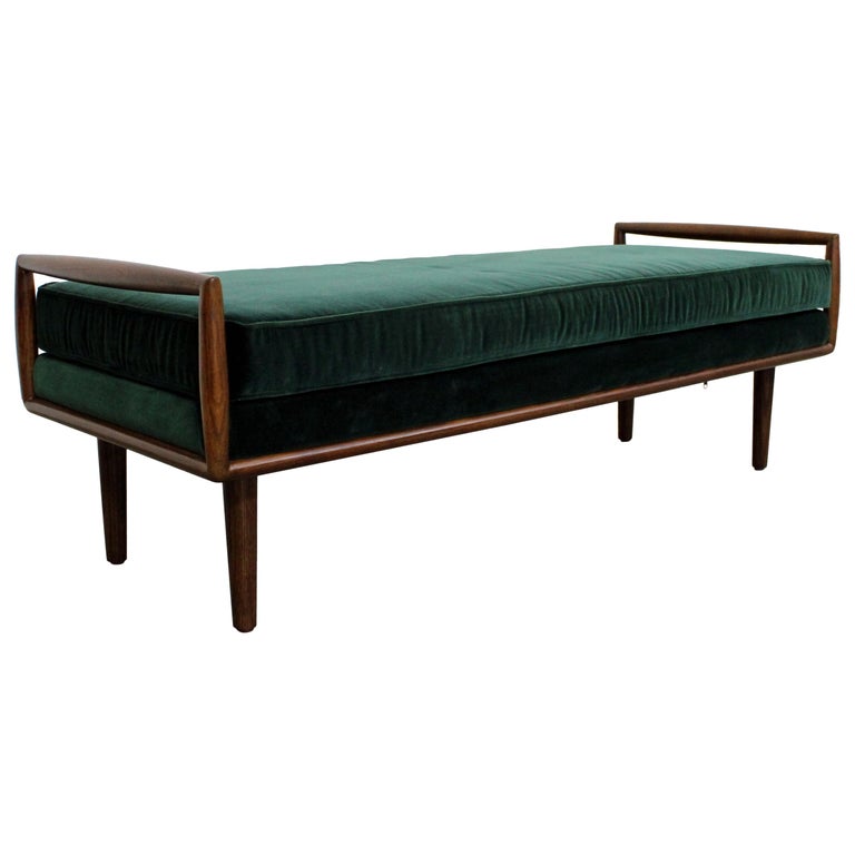 Mid-Century Modern Style Walnut Window Bench at 1stDibs