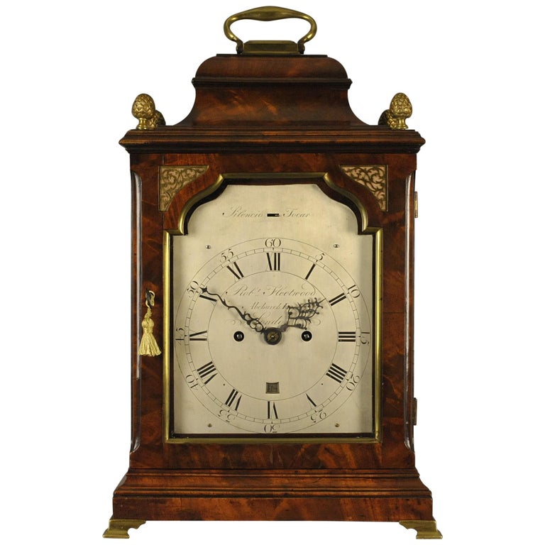Fine Mahogany Verge Bracket Clock, Fleetwood , London For Sale at 1stDibs