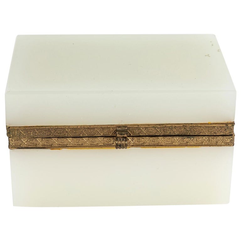 French Opaline Fitted Glass Box at 1stDibs
