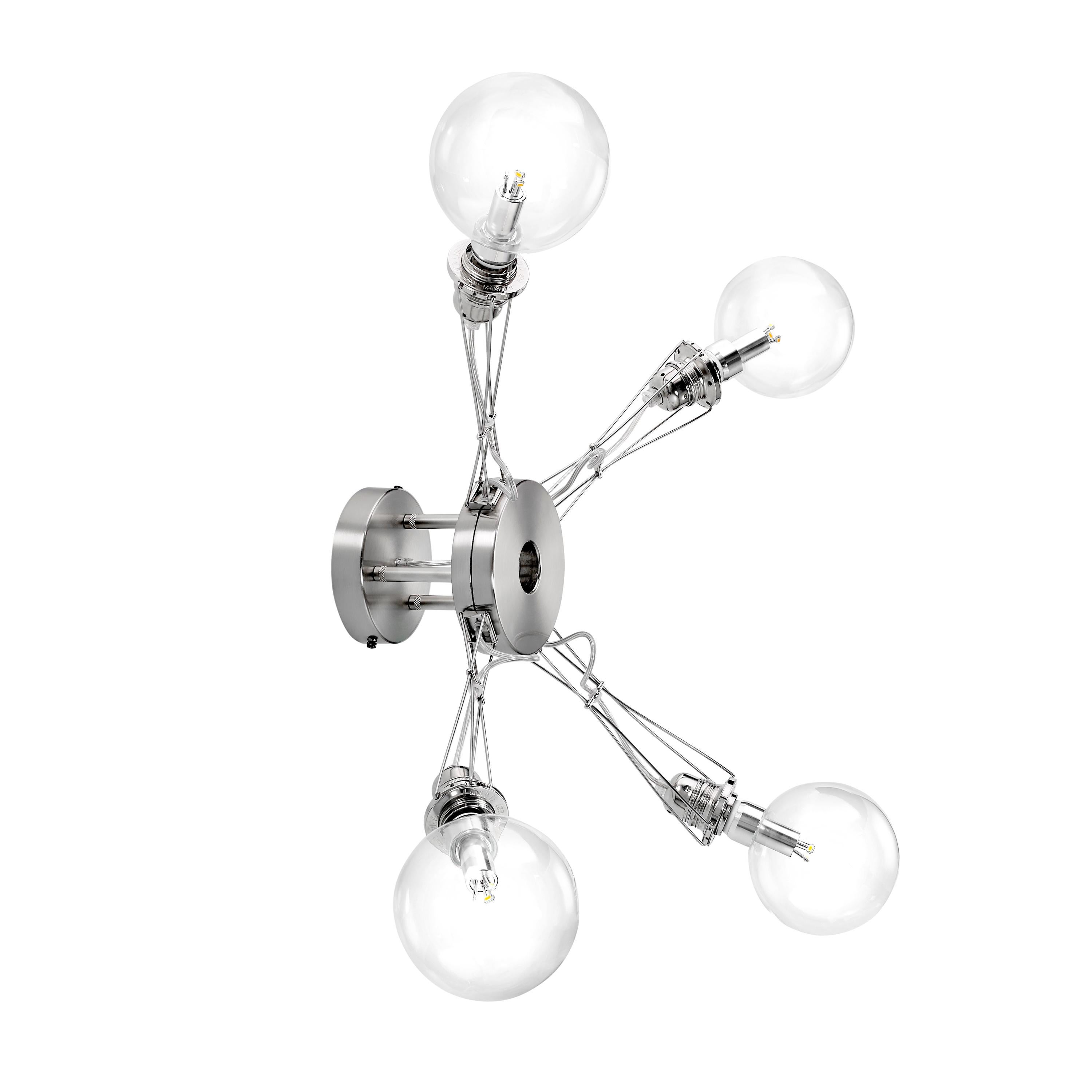 Lumina Matrix Quattro-P Wall Lamp in Brushed Nickel by Yaacov Kaufman ...