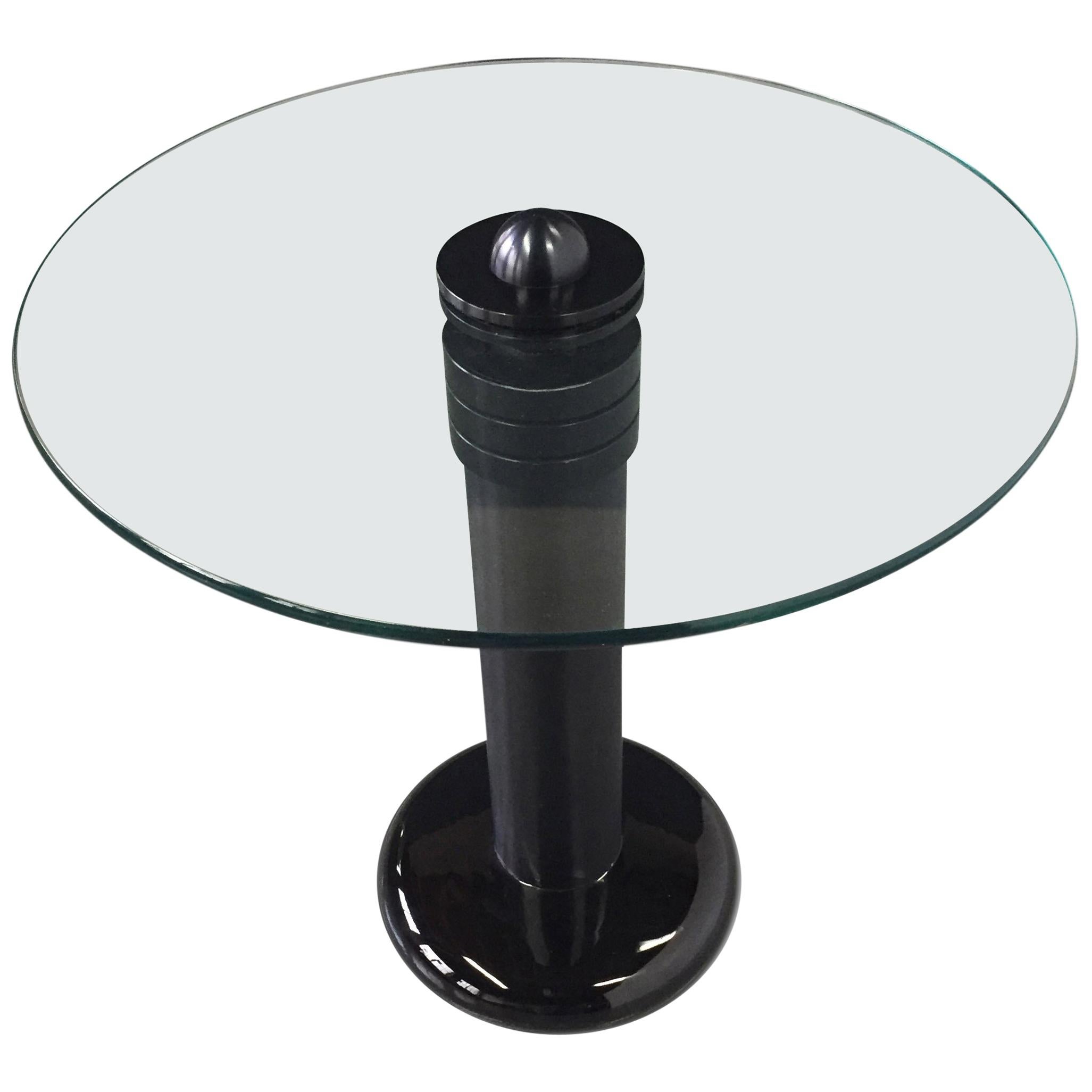 Kaiser-Newman Aluminum, Glass and Porcelain Drinks Table at 1stDibs