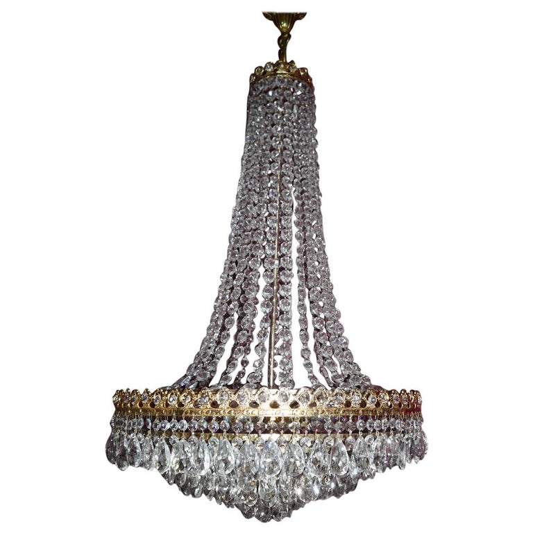 Large Crystal Chandelier at 1stDibs