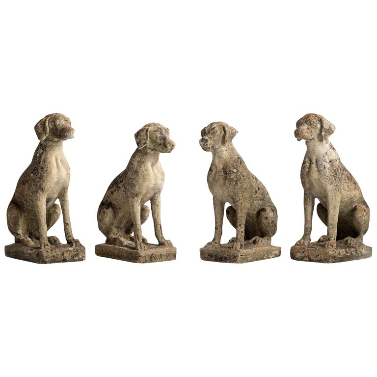 Cast Stone Dogs, England, circa 1960 at 1stDibs