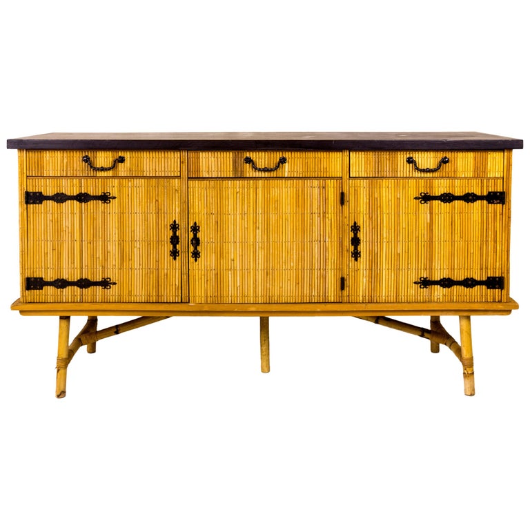 Bamboo Sideboard, circa 1960, France For Sale at 1stDibs