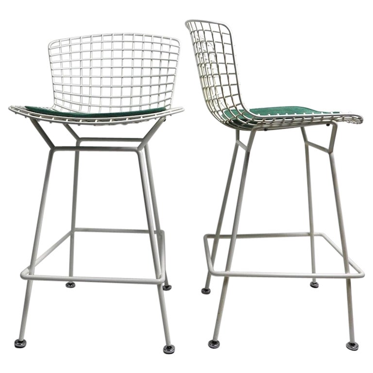 Pair of Bar Counter Stools by Bertoia for Knoll at 1stDibs