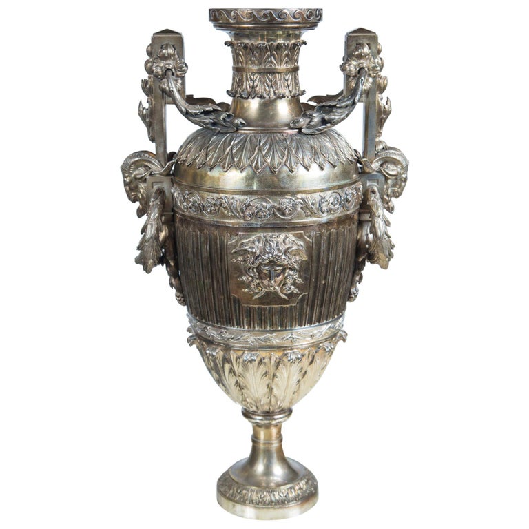 Probably Russian Silver Plated Bronze Urn For Sale at 1stDibs | russian ...