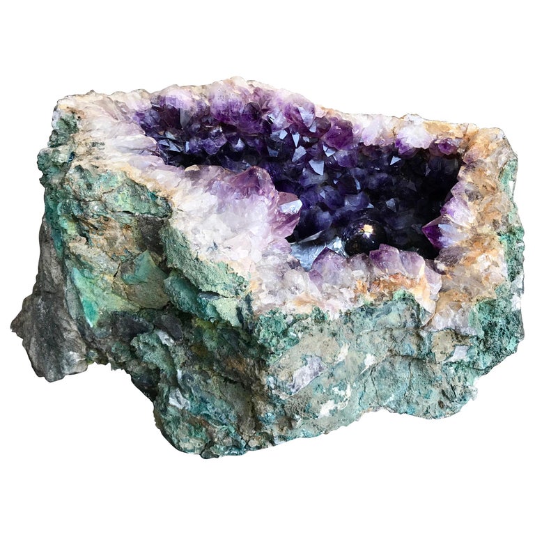Large Brazilian Amethyst Geode with Lights Inside at 1stDibs