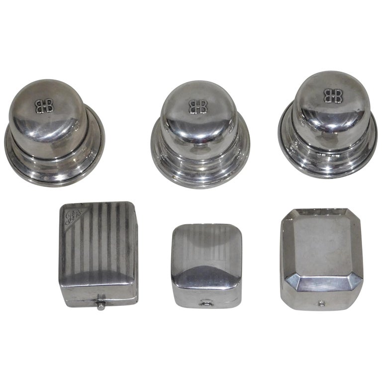 Lot of Six Sterling Silver Ring Boxes English Stamps Birks Canadian at ...