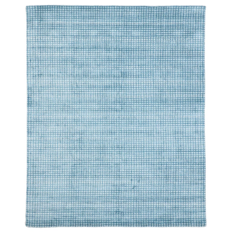Contemporary Beach Style Area Rug with Grid Pattern and Coastal Living ...