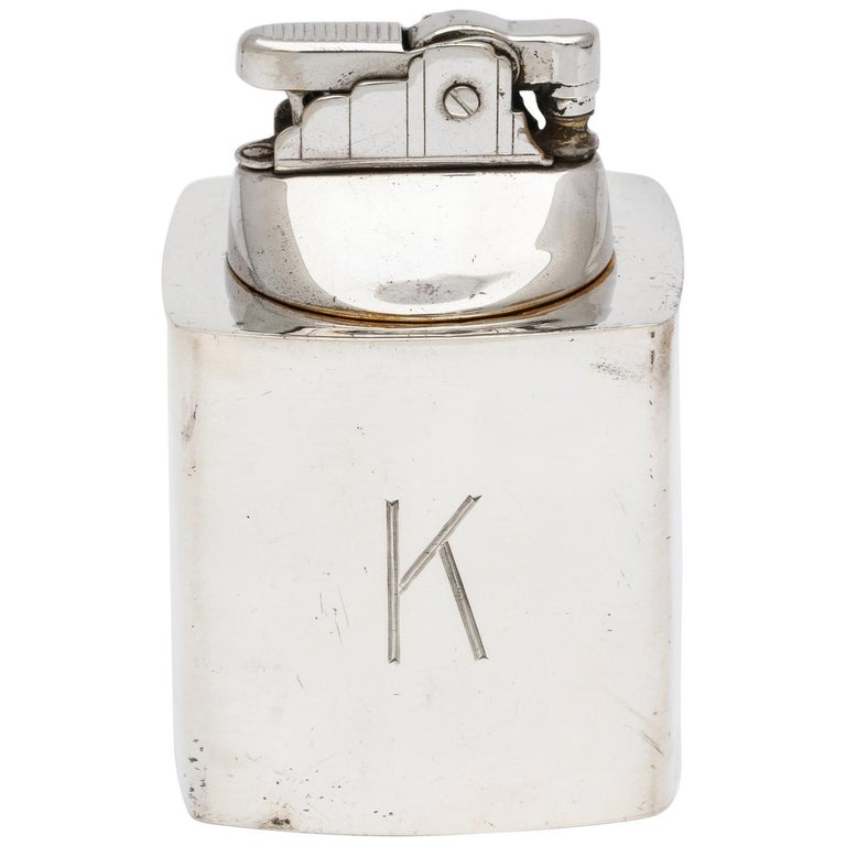 Mid-Century Modern Sterling Silver Table Lighter at 1stDibs