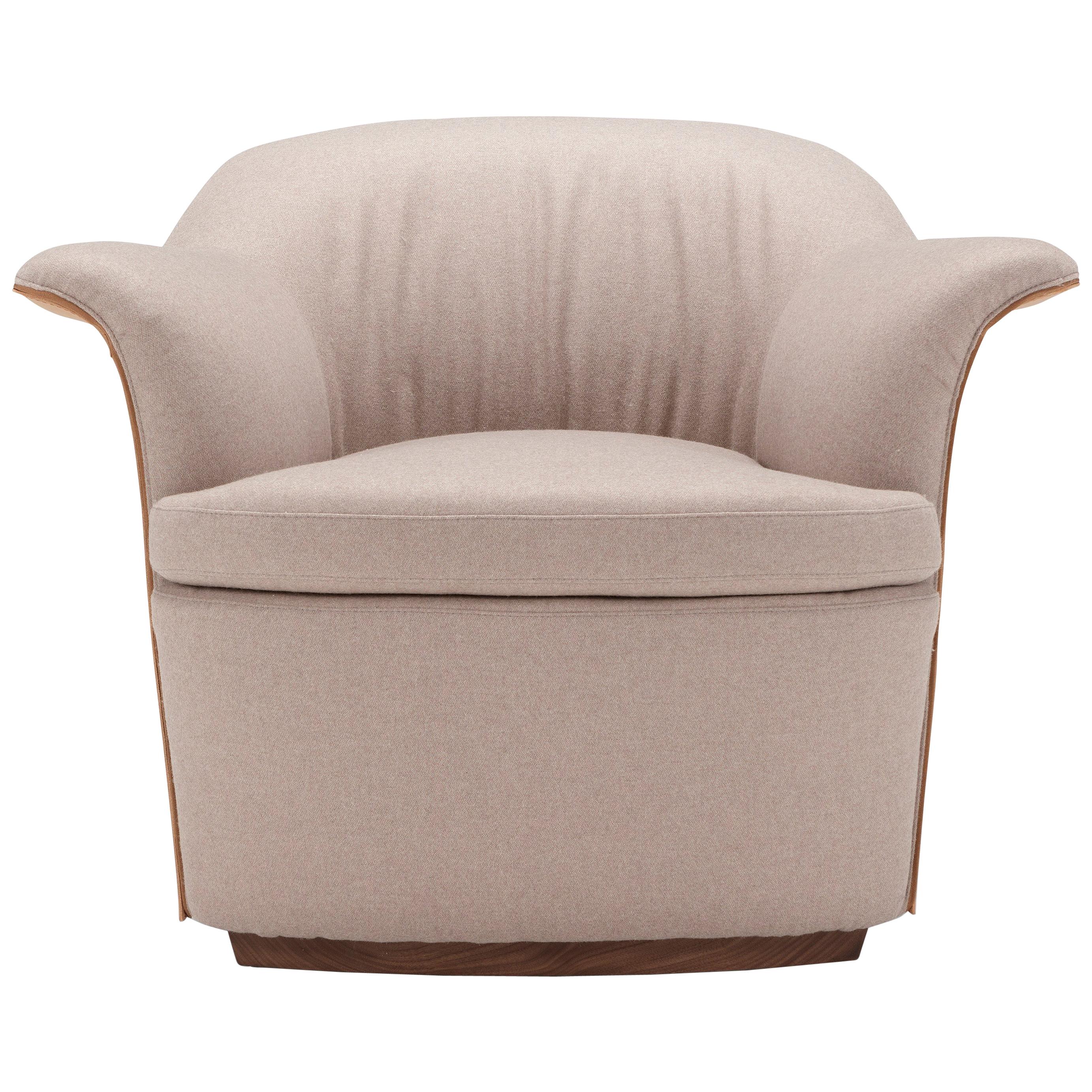Amura 'Mathilde' Armchair in Leather and Fabric by Emanuel Gargano For ...
