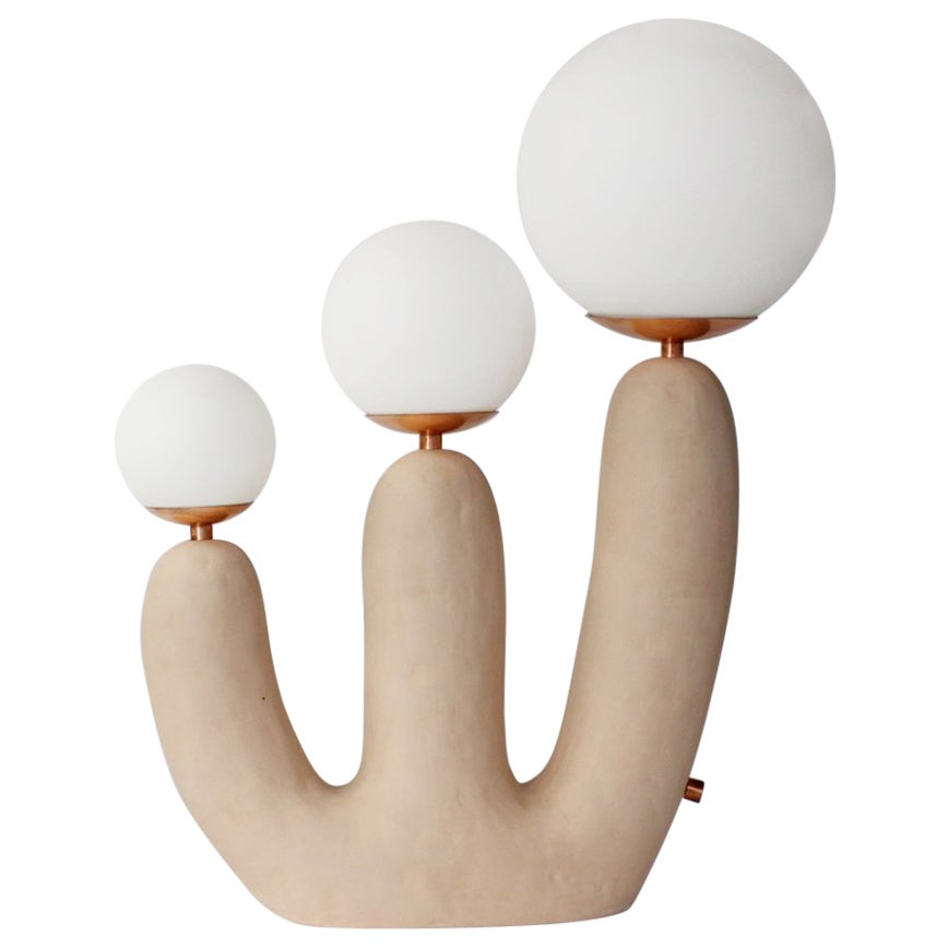 Contemporary Hand-Built Ceramic Base Oo Lamp Terra Cotta - Medium For ...
