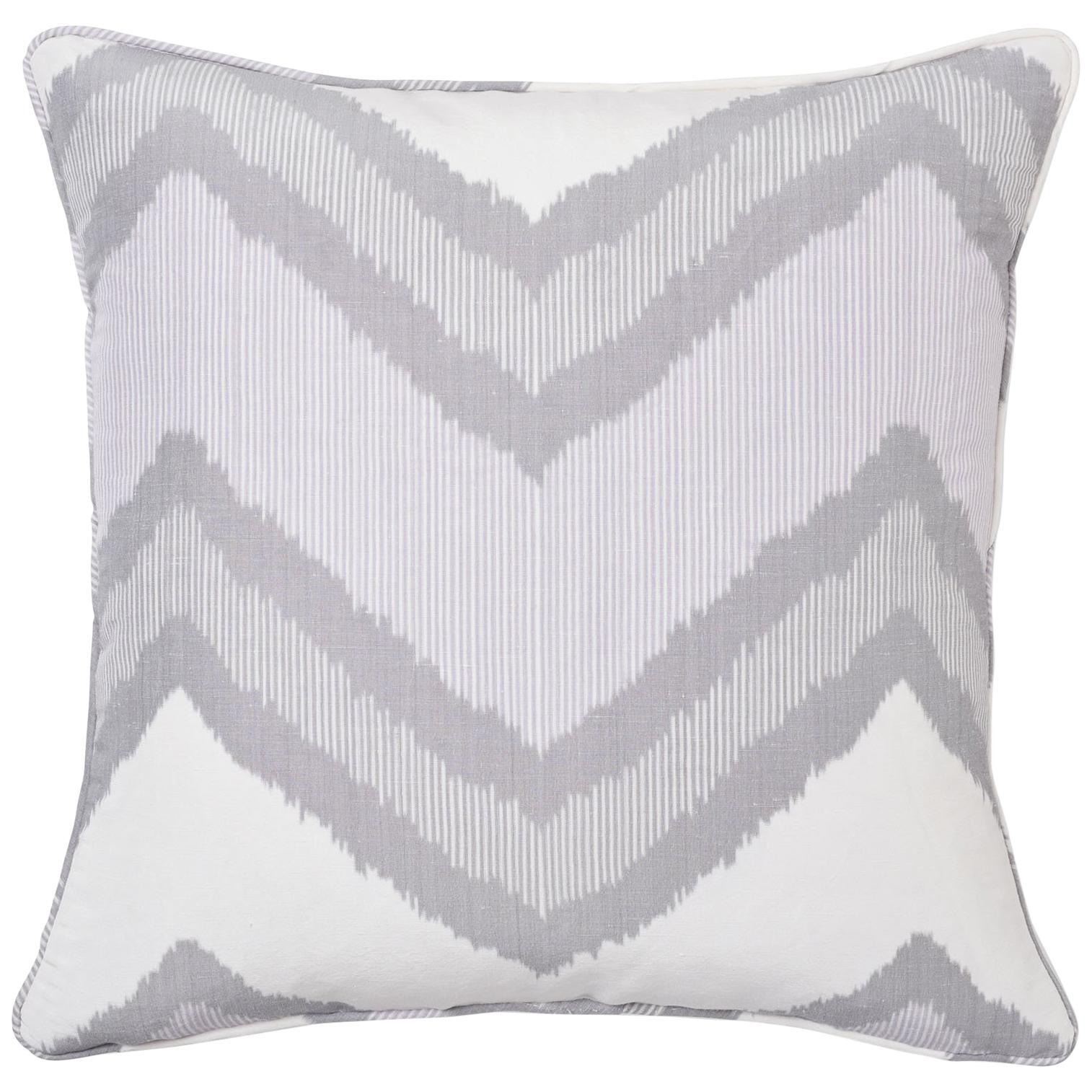 Schumacher Horst Stripe Grisaille Two-Sided Pillow For Sale at 1stDibs
