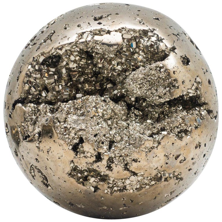 Extra Large Pyrite Sphere Specimen with Glossy Reflective Surface from ...
