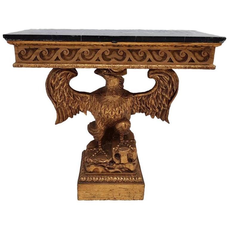 Fabulous Gold Gilded Eagle M/T Console Table at 1stDibs