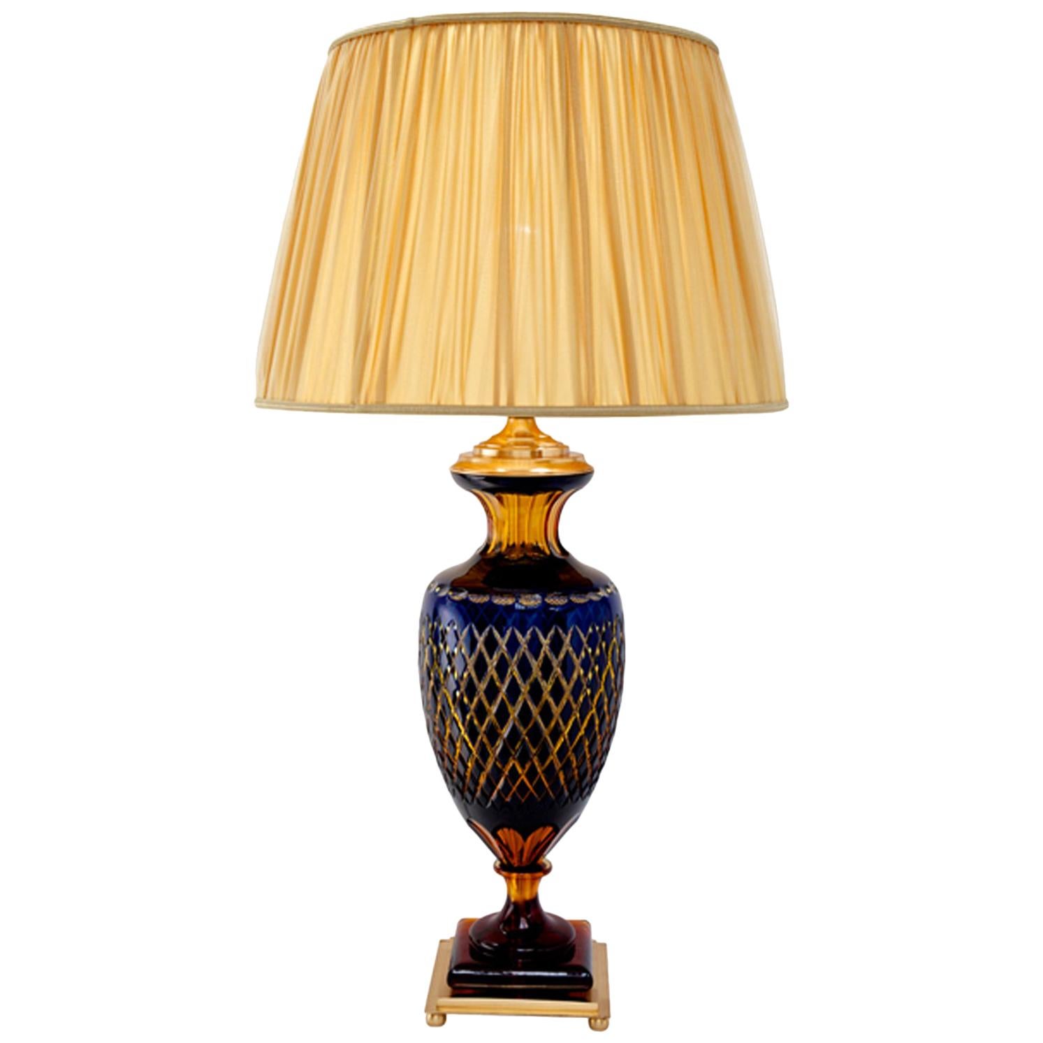 Ugo Poggi Firenze Handcrafted Crystal Table Lamp Arcetri, with French ...