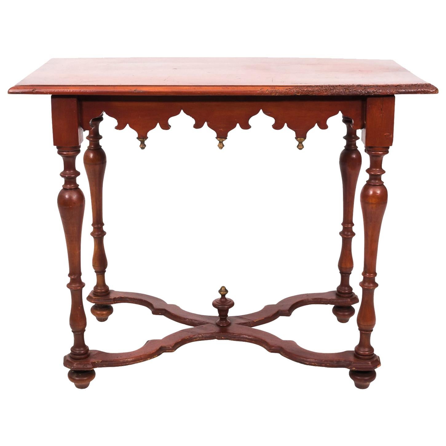 Early 20th Century Red Gothic Style Table at 1stDibs