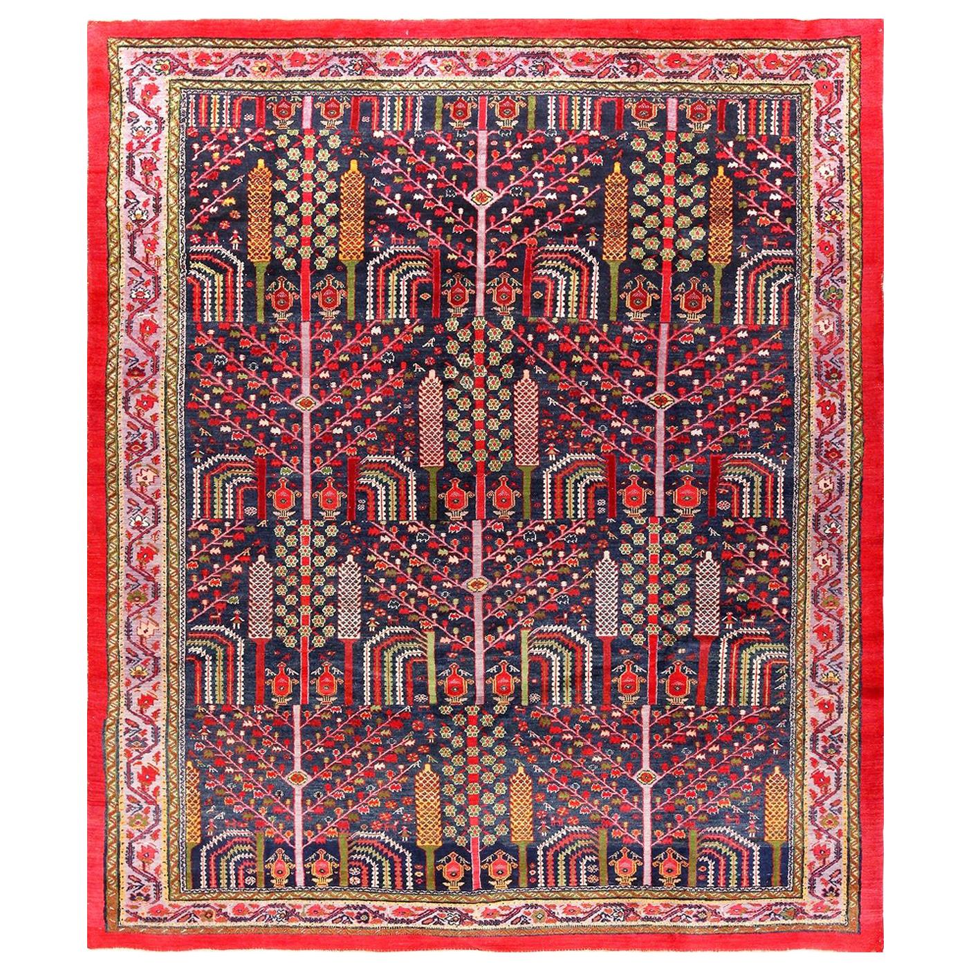 Antique Persian Malayer Willow Tree Rug For Sale at 1stDibs