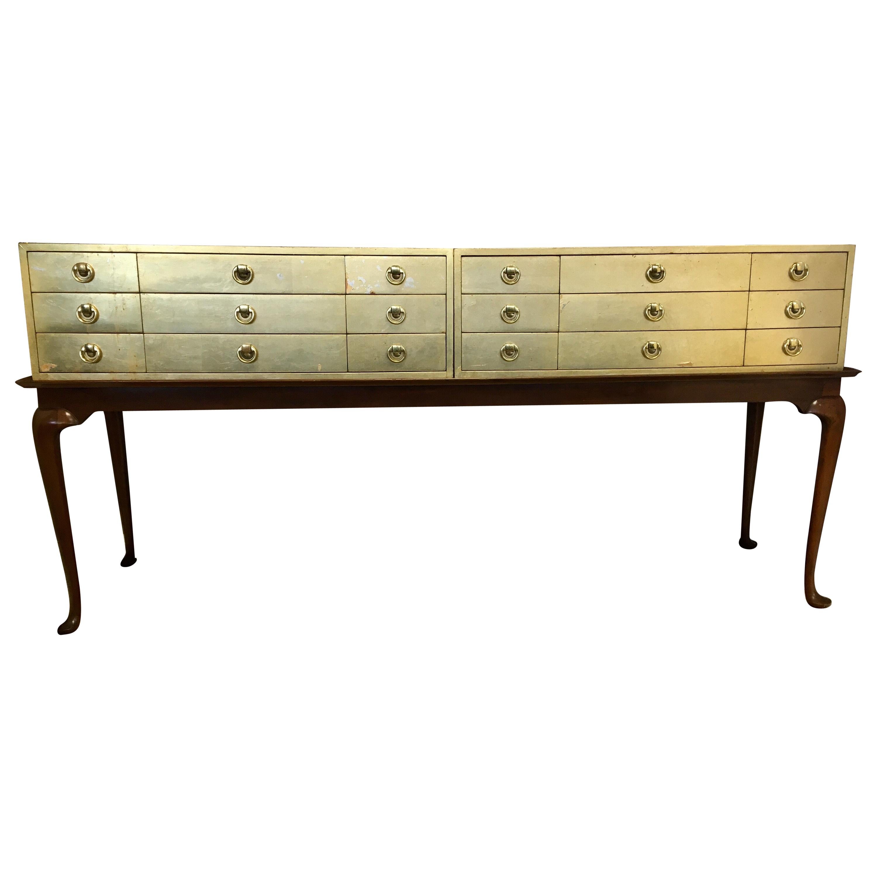 Art Deco Machine Age Skyscraper Kittinger Console Chest, Matching ...