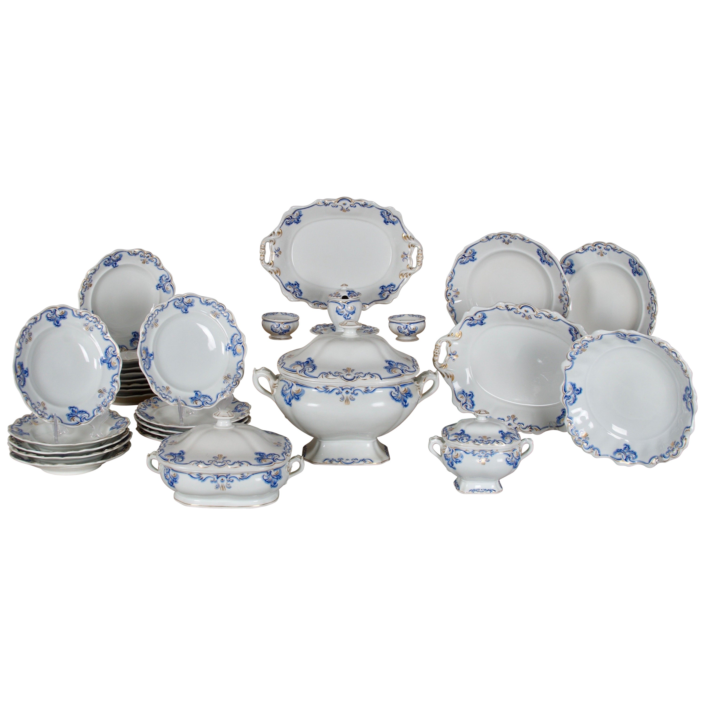 Austrian Armorial Porcelain Large Part Dinner Service at 1stDibs