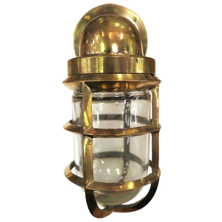 Heavy Duty Polished Industrial Brass Nautical Ship Light Sconce For ...