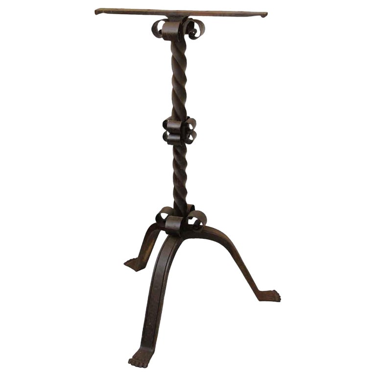 1920s Signed Samuel Yellin Cast Iron Three-Legged Stand or Base at ...