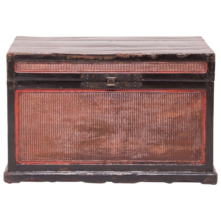 Finely Woven Chinese Trunk, c. 1800 at 1stDibs