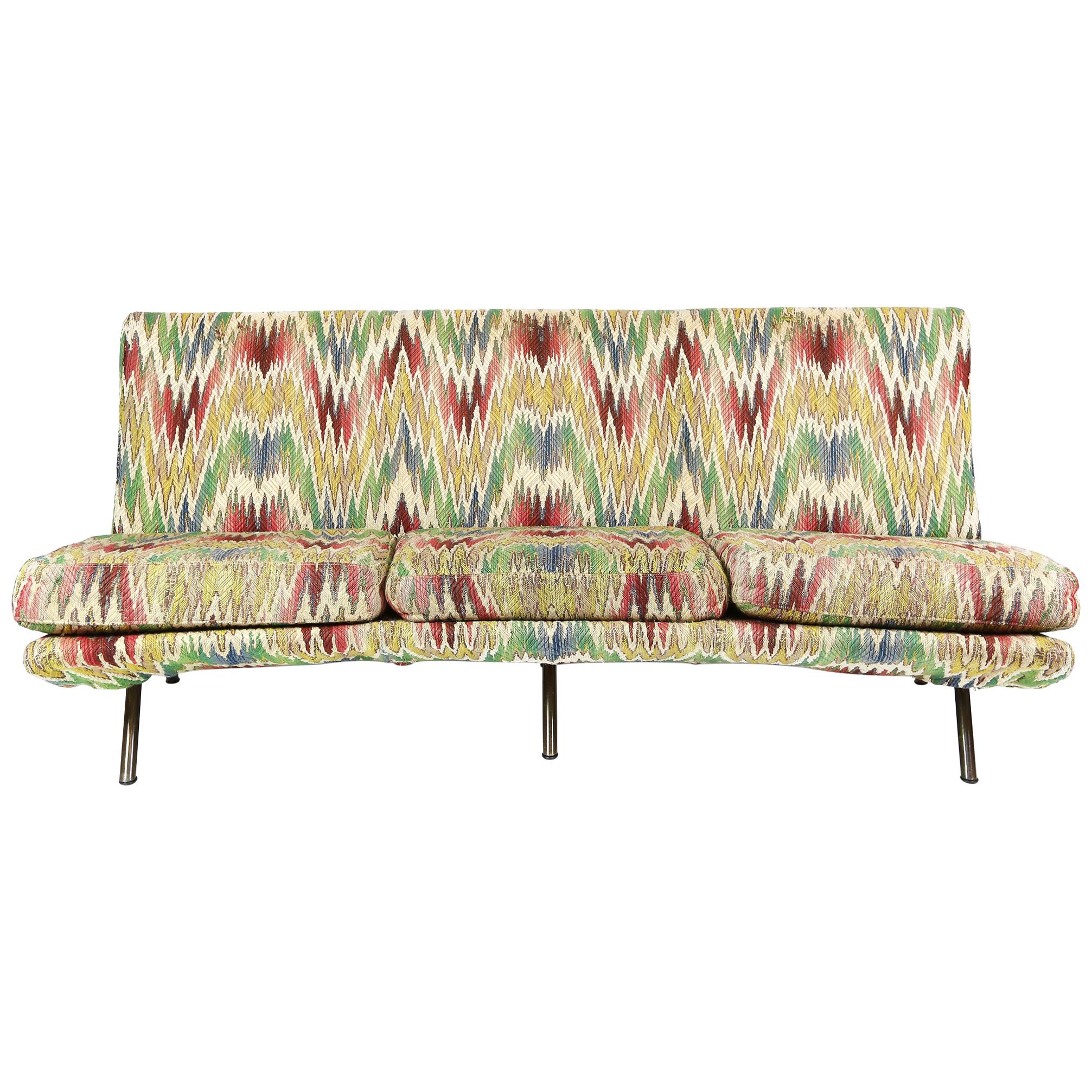 Marco Zanuso Three-Seat Triennale Sofa for Arflex, Italy, 1950s at 1stDibs