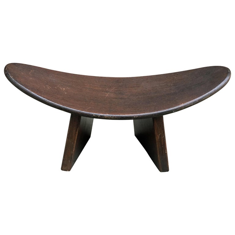 French Meditation Wood Shoggi Stool by Alain Gaubert, Beechwood, 1980s ...
