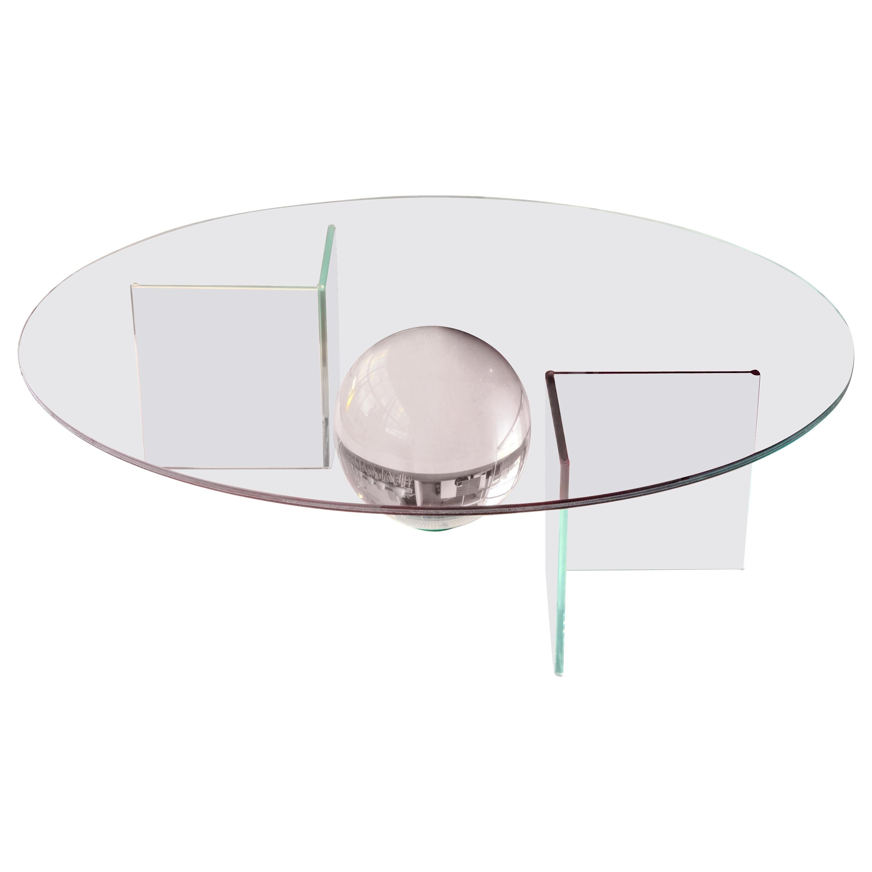Color Dial Table in Glass and Color Sublimated Glass, 1stdibs New York ...