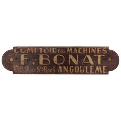 Early 20th Century Painted Wooden French Trade Sign at 1stDibs