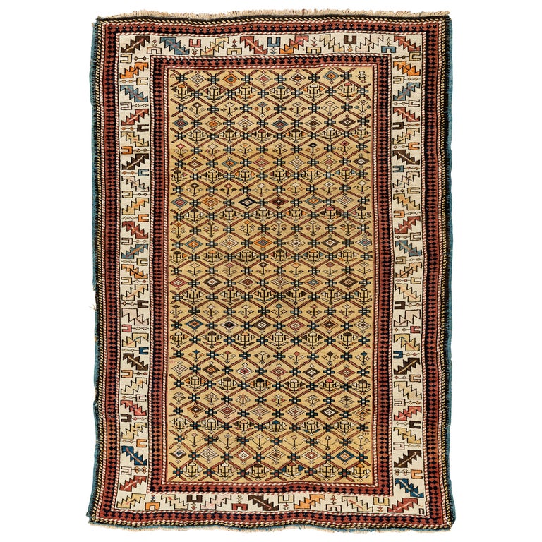 Antique Caucasian Kuba Rug, circa 1880 3'9 x 5'7 For Sale at 1stDibs