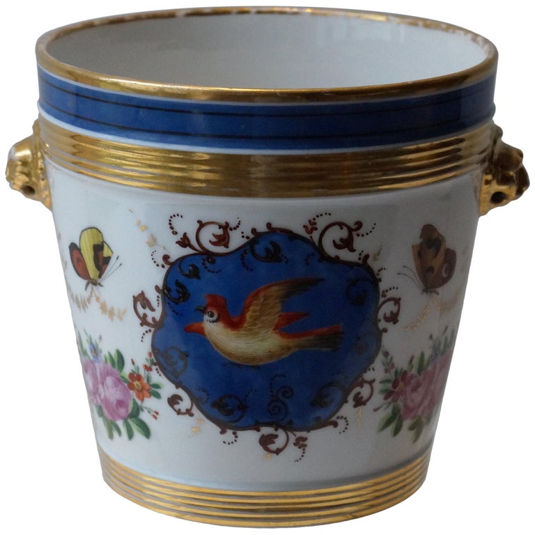 Old Paris Hand Painted Porcelain Flower Pot, France, circa 1880 For ...