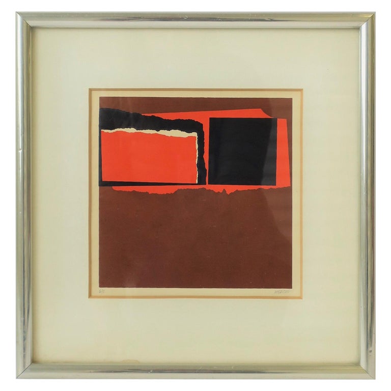 Abstract Artwork Framed, Signed For Sale at 1stDibs