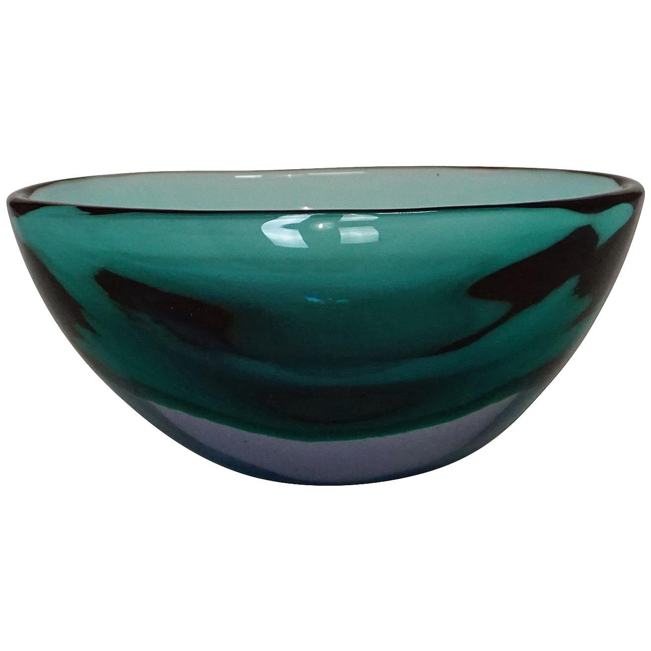 Flavio Poli and Seguso Vetri d'Arte Sommerso Murano Glass Geode Bowls ...